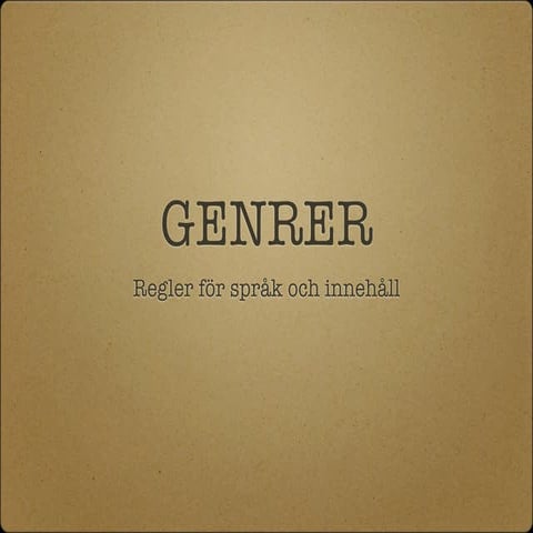 Genrer 1 | PPT