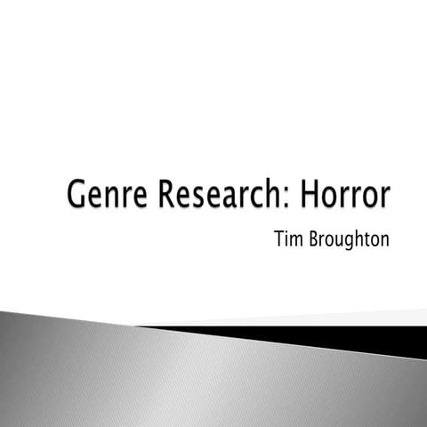 Supernatural horror genre | PPTX