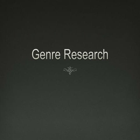 Genre research | PPT