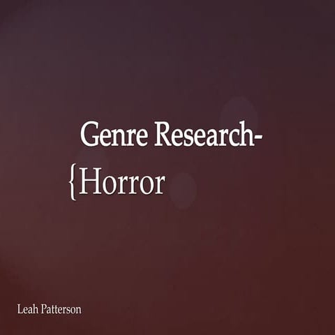 Genre research | PPT