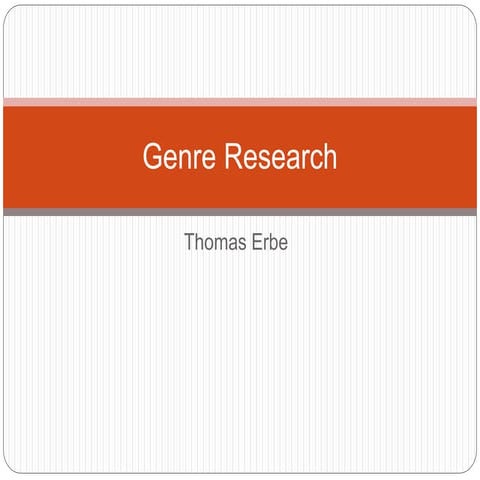 Genre research | PPT