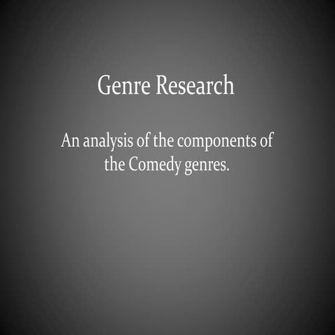 Genre research | PPTX