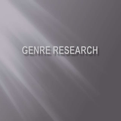 Genre research | PPT
