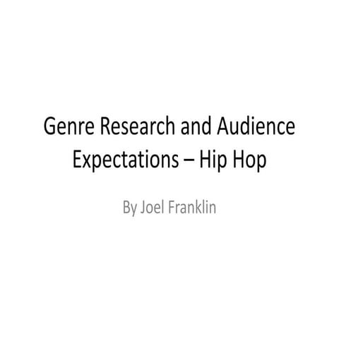 Research presentation hip hop | PPTX