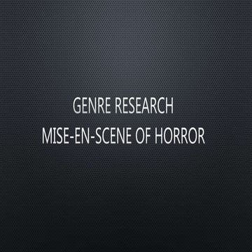 Genre research | PPTX