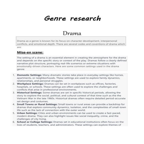 Genre research.docx | Makeup and Accessories | Beauty