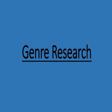 Film Genre Research | PPT
