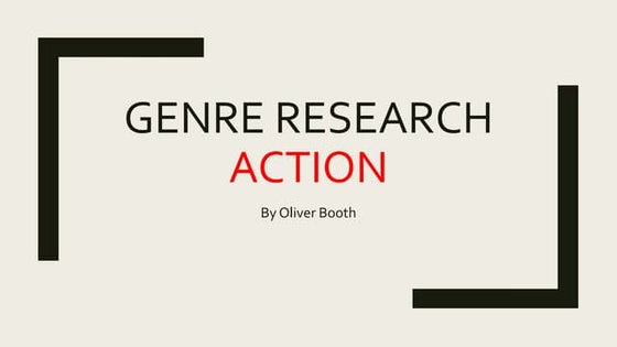 Action genre mind map | PPT