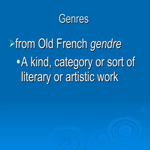 Genres And Styles 8.2009