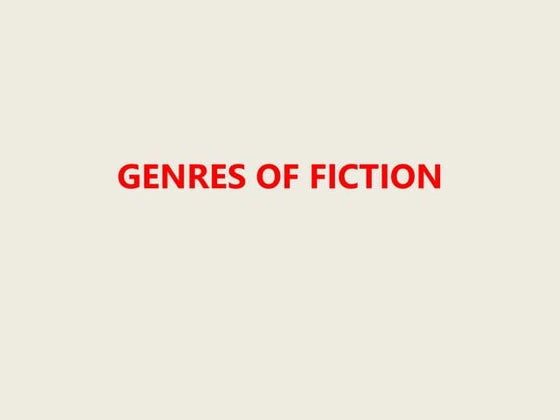 Fiction and Non-Fiction | PPTX | Fantasy | Genres