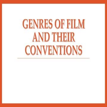 Genres of film and their conventions | PPTX | Science Fiction | Genres