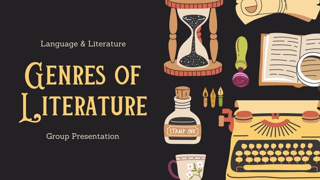 Functions of literature | PPTX
