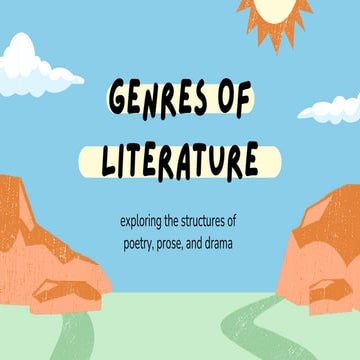 Genres of Literature and their structural elements Education ...