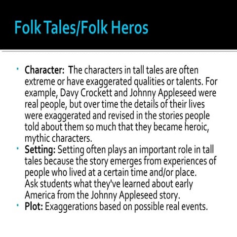 Genre study folk heroes | PPT | Western | Genres