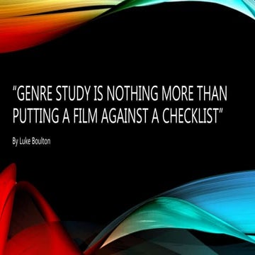 Genre study essay | PPT