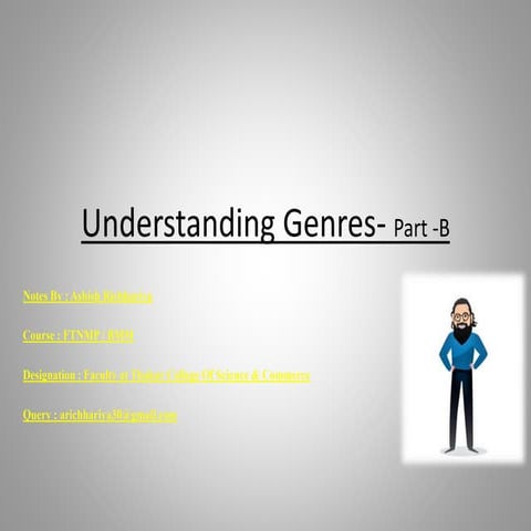 Understanding T.V. Genre and types part a | PPTX