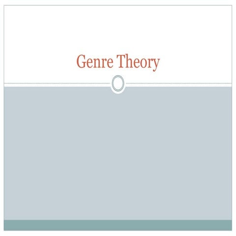 Genre Theory | PPTX