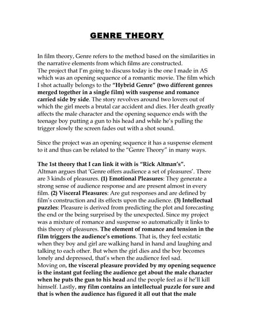 How we used genre theory | PDF