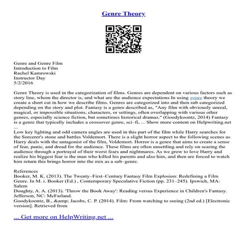 Genre Theory | PDF