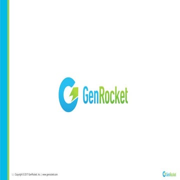 GenRocket Demo 1 | PDF