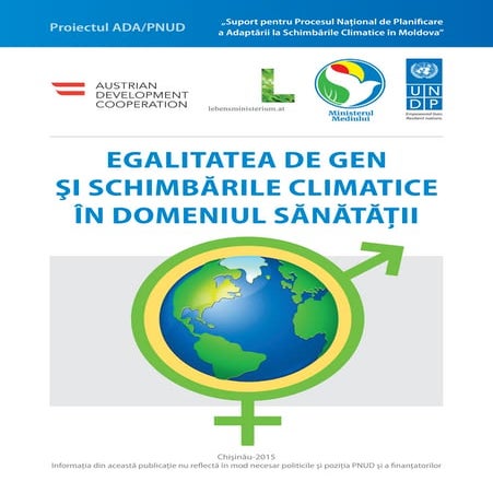 Egalitatea de gen şi schimbările climatice în domeniul sănătăţii | PDF