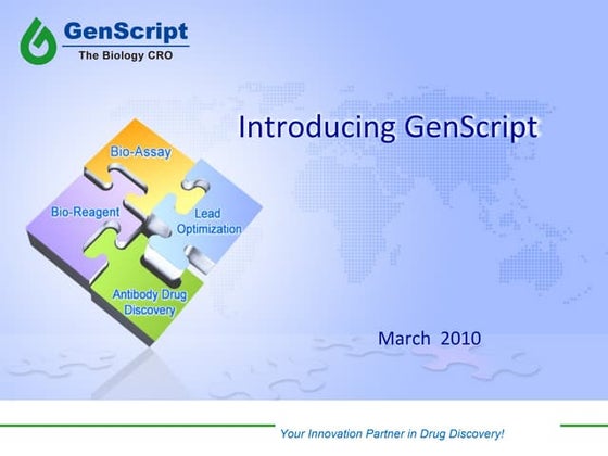 GenScript ProBio: The World's Leading Biotech Company | PPTX