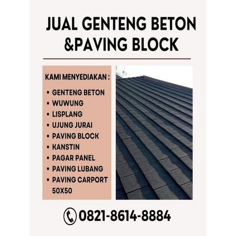 Genteng Beton Minimalis Terdekat Di Batu | PDF