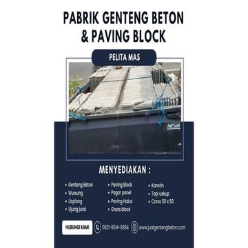 Perkenalkan Genteng Beton, Solusi Atap Modern dan Tahan Lama, Genteng ...