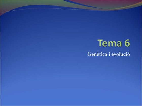 Teoria de l'evolució | PPT
