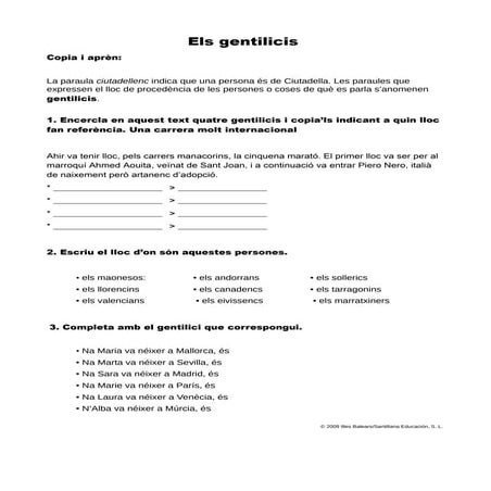 Gentilicis | PDF