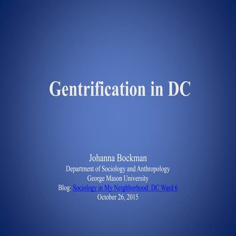 Gentrification in DC | PPTX