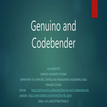 Genuino and codebender | PPT