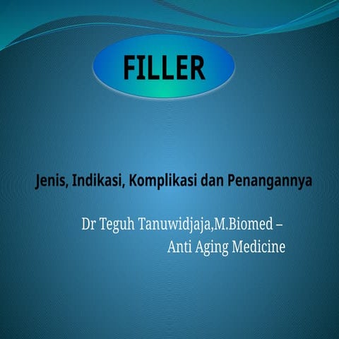 Filler Jenis Indikasi Komplikasi dan Penangannanya | PPTX