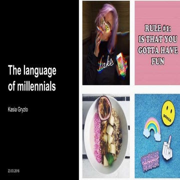 The language of Millennials | PPT