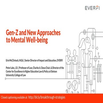 Breakthrough Strategies in Prevention Education: Gen Z and New ...