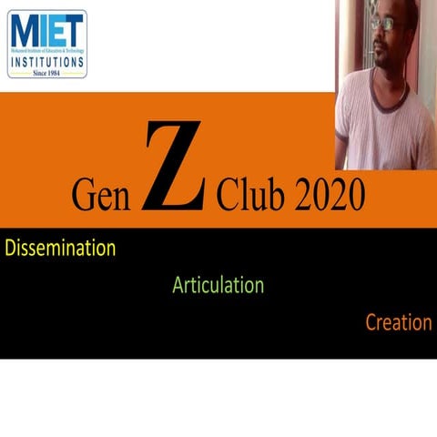 Gen z club 2020 arise roby - M.I.E.T. Training & Placement robert maria ...