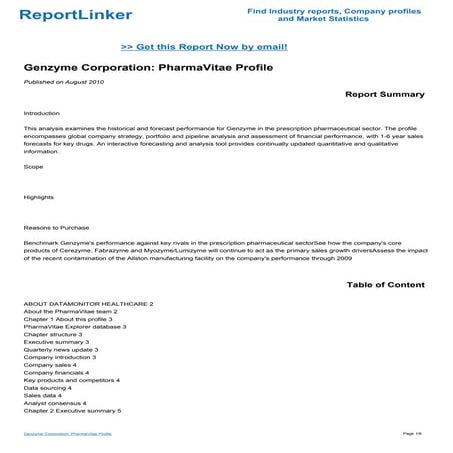 Genzyme : The Renvela Launch Decision | PPTX