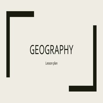 Geography Lesson Planning | PPT