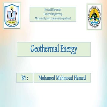 Geothermal energy | PPTX