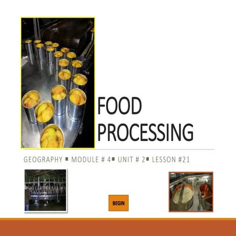 Geography M4 Food Processing | PPTX