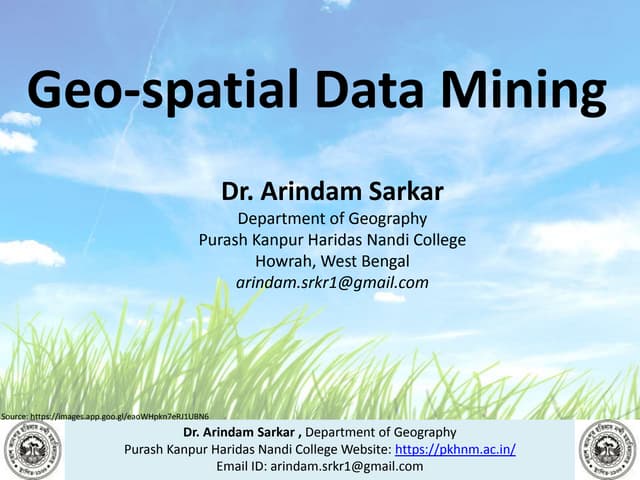 Geo Spatial Data Mining Ppt