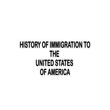 Immigration in the United States | PPTX