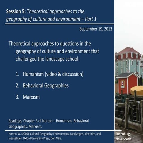 Critical perspectives in human geography | PPT