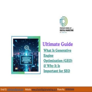 Generative Engine Optimization (GEO) The Future of Search Visibility | PPTX