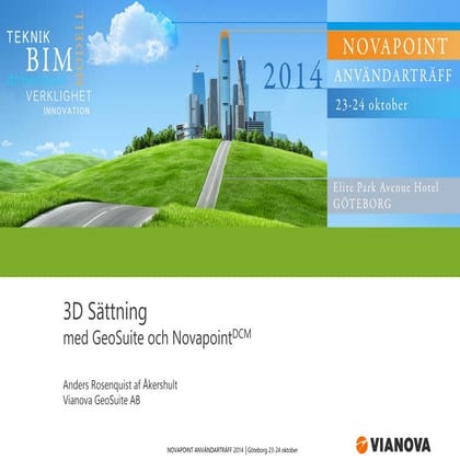 [Geo] 3 d sättning med geosuite och novapointdcm | PPT