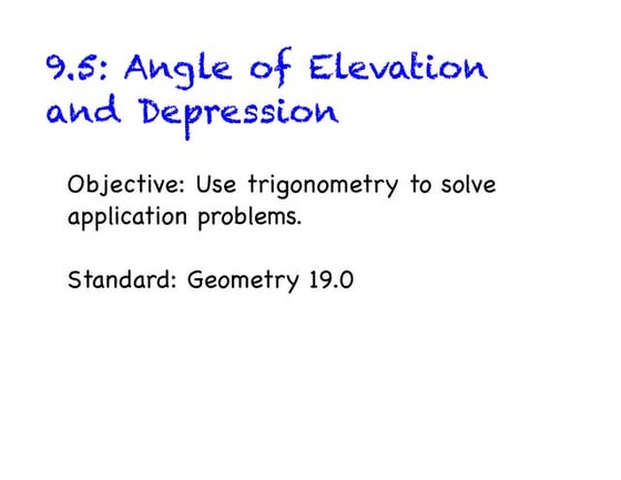 Applications Of Trignometry Pptx Geology Science