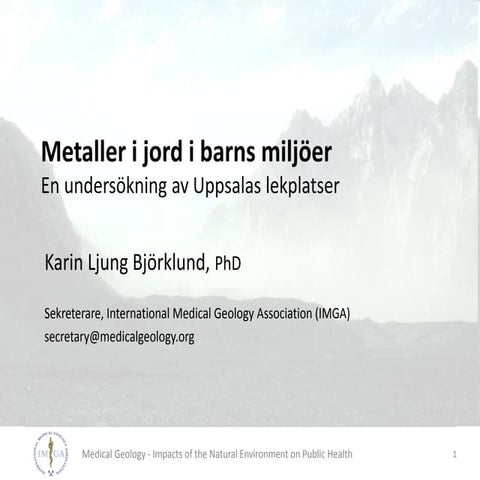 Mineraler och metaller - varifrån och varför? Leif Bildström | PPT