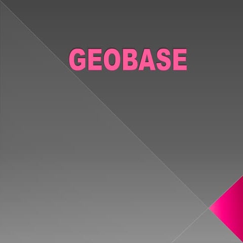 Geobase presentation | PPTX