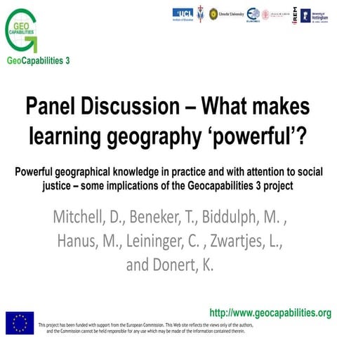 Panel Discussion – What makes learning geography ‘powerful’? | PPTX