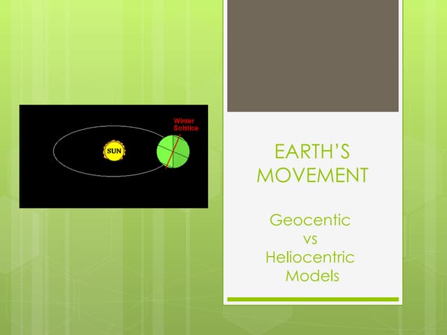 Geocentric and heliocentric model | PPTX